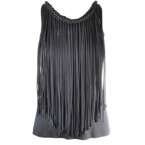 Lanvin | Tops | Lanvintank Top With Fringe Small | Poshmark
